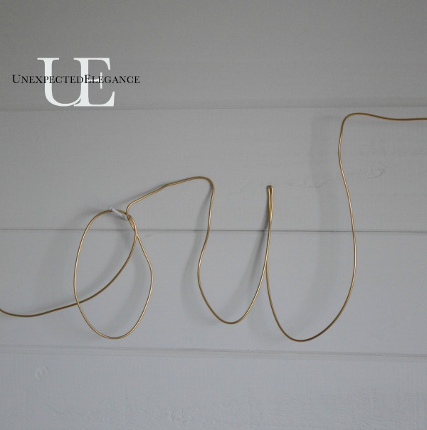 Anthro Knock-Off: Wire Script Sculpture - Unexpected Elegance