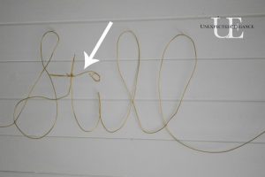 Anthro Knock-Off: Wire Script Sculpture