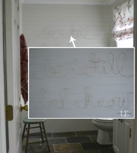 Anthro Knock-Off: Wire Script Sculpture