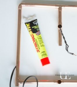 DIY Copper Table Lamp and LED Power Light
