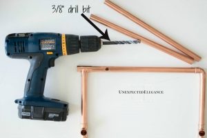 DIY Copper Table Lamp and LED Power Light