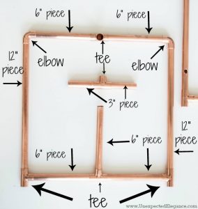 DIY Copper Table Lamp and LED Power Light