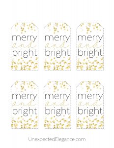 Merry & Bright Christmas Gift Tags