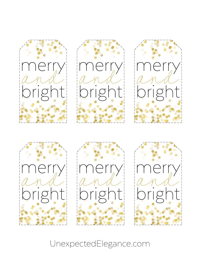 Merry & Bright Christmas Gift Tags